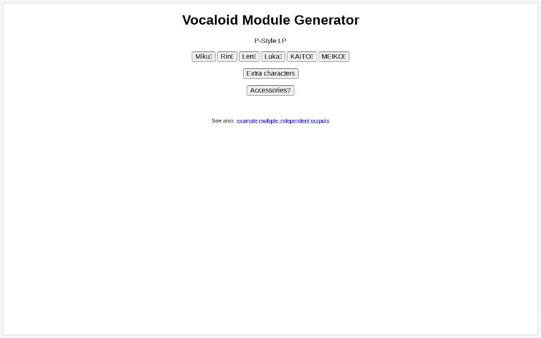 Vocaloid Module Generator