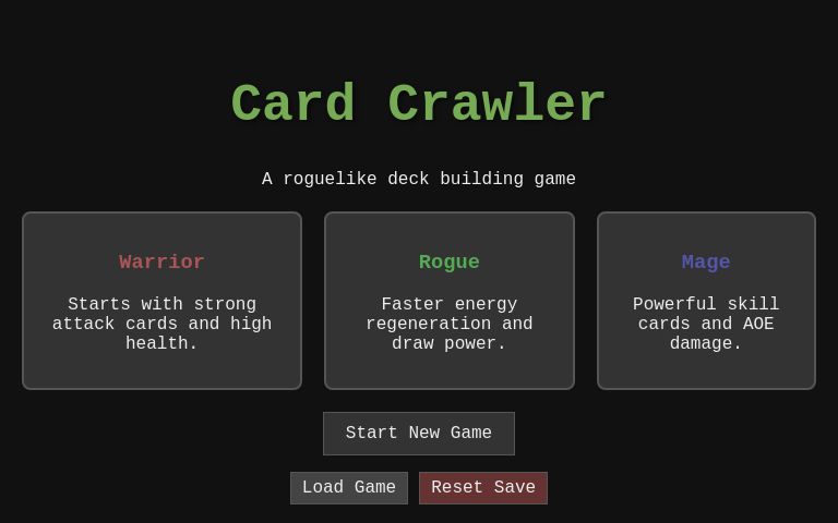 Card Crawler ― Perchance Generator