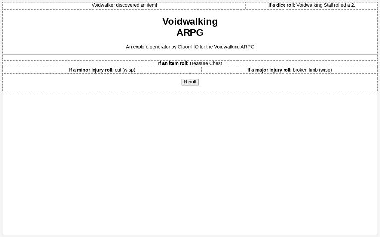 VoidwalkingARPG ― Perchance Generator
