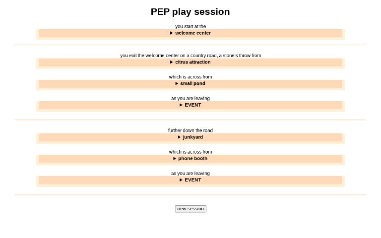 PEP play session ― Perchance Generator