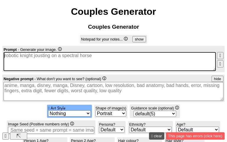 Couples Generator