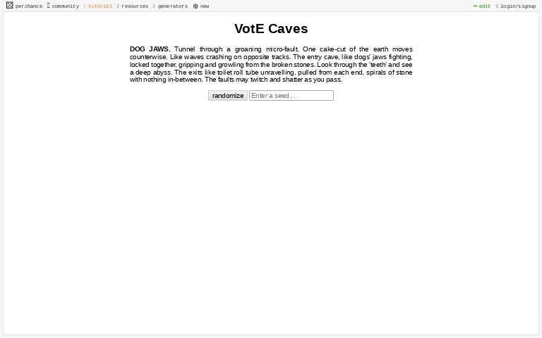 VotE Caves ― Perchance Generator