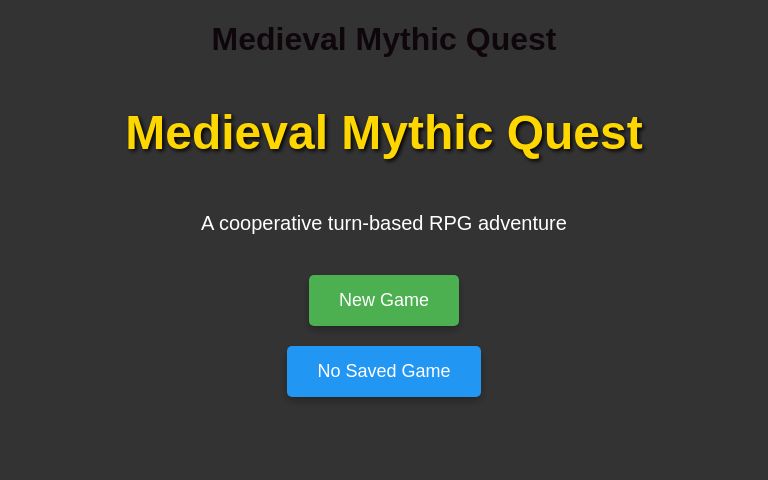 Medieval Mythic Quest ― Perchance Generator