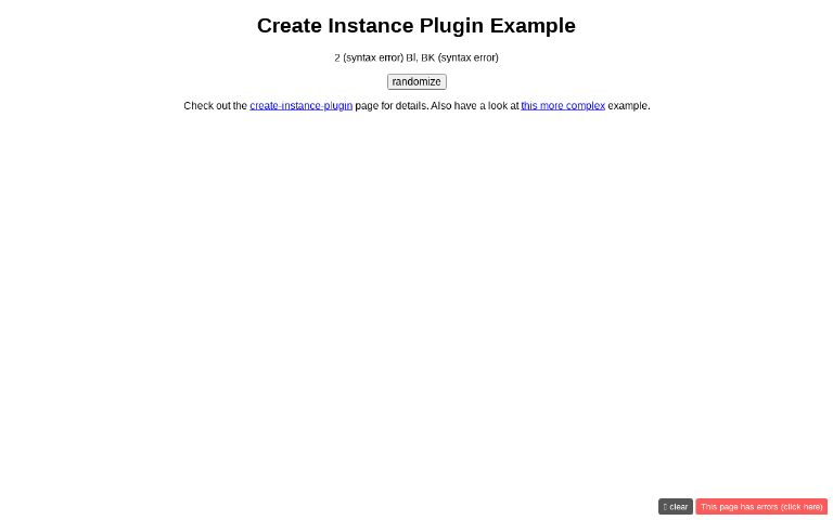 Create Instance Plugin Example