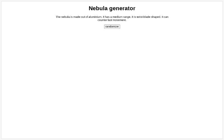 Nebula generator