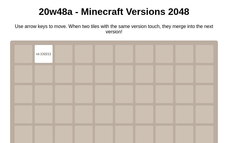 20w48a - Minecraft Versions 2048 ― Perchance Generator