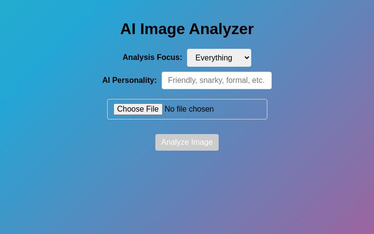 AI Image Analyzer ― Perchance Generator