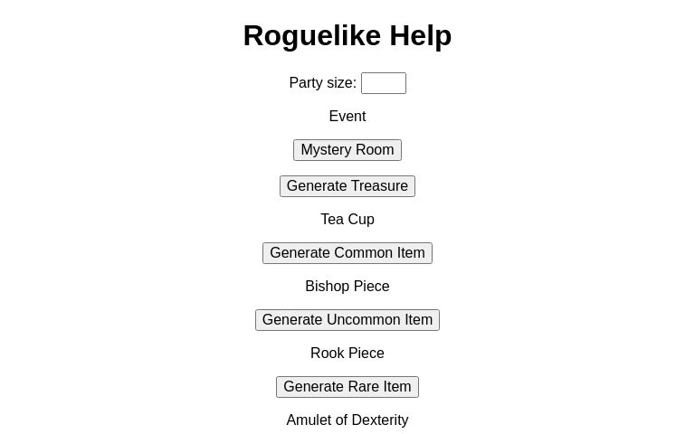 Roguelike Help ― Perchance Generator
