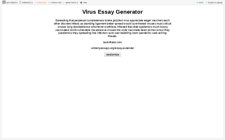 Virus Essay Generator