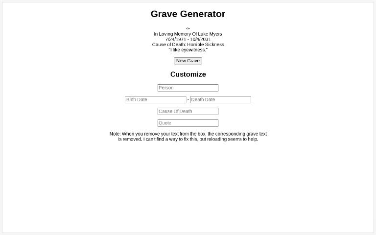 Grave Generator