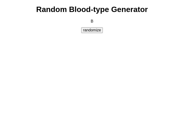 Random Blood-type Generator