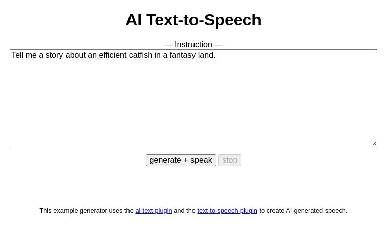AI Text-to-Speech ― Perchance Generator