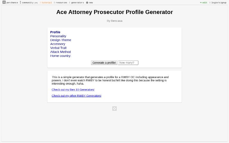 Ace Attorney Prosecutor Profile Generator