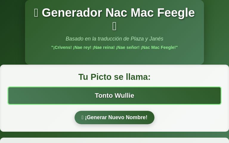 🏴 Generador Nac Mac Feegle 🏴