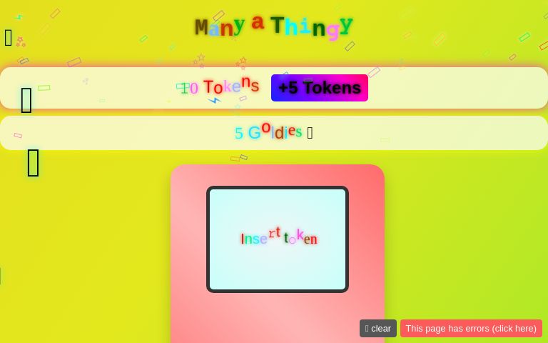 Many a Thingy ― Perchance Generator