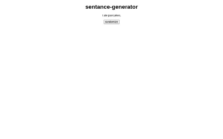 sentance-generator