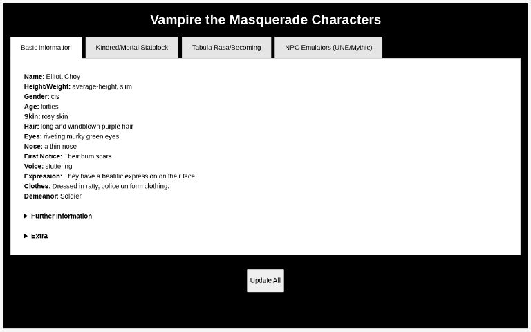 Vampire the Masquerade Characters ― Perchance Generator