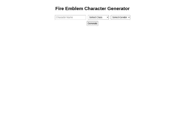 Fire Emblem Character Generator