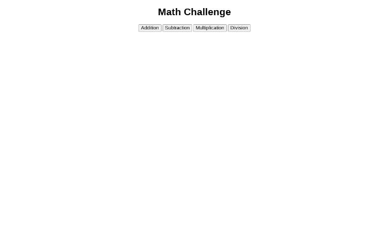 Math Challenge ― Perchance Generator