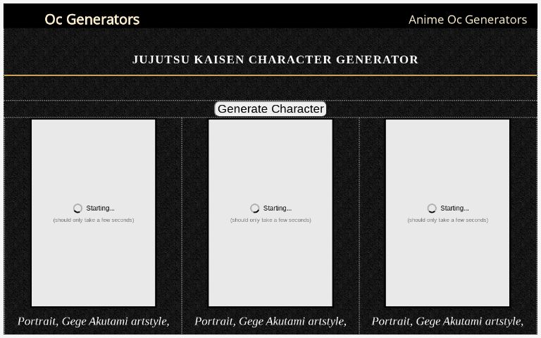 Jujutsu Kaisen Character Generator