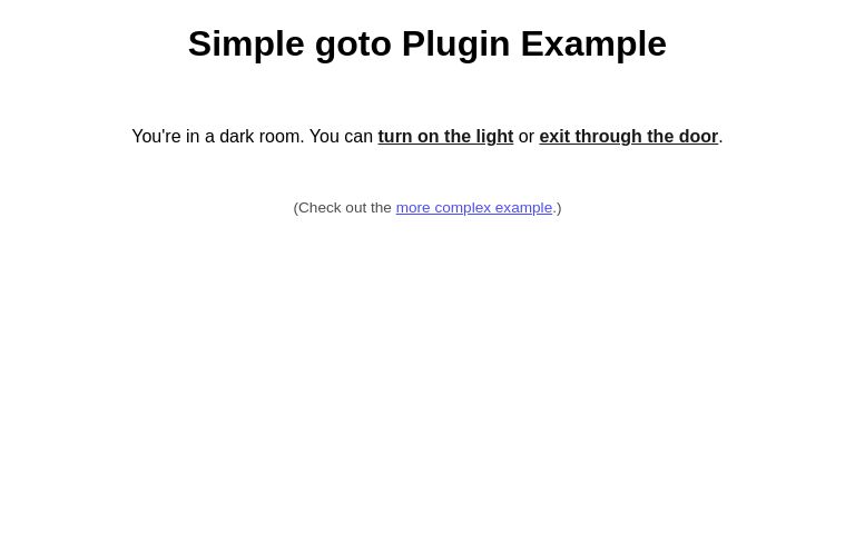 Simple goto Plugin Example