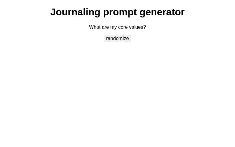 Journaling prompt generator