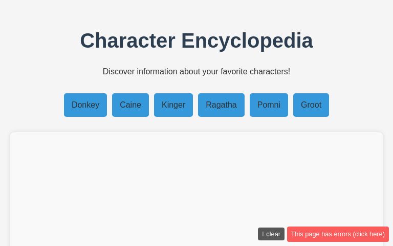 Character Encyclopedia ― Perchance Generator
