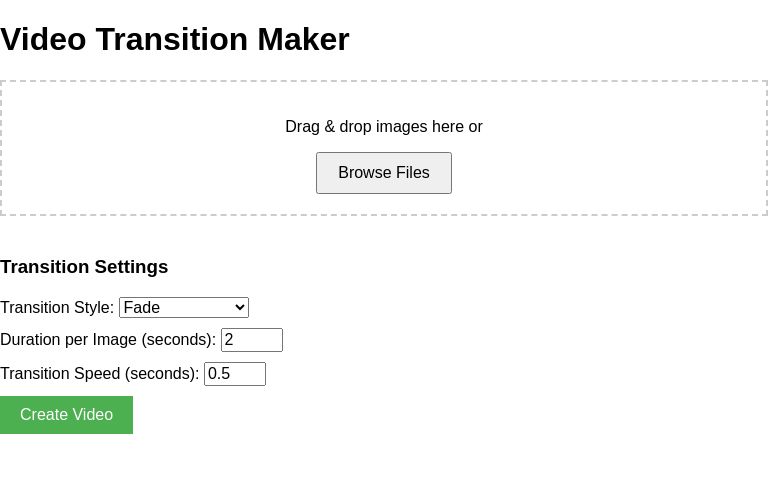 Video Transition Maker ― Perchance Generator