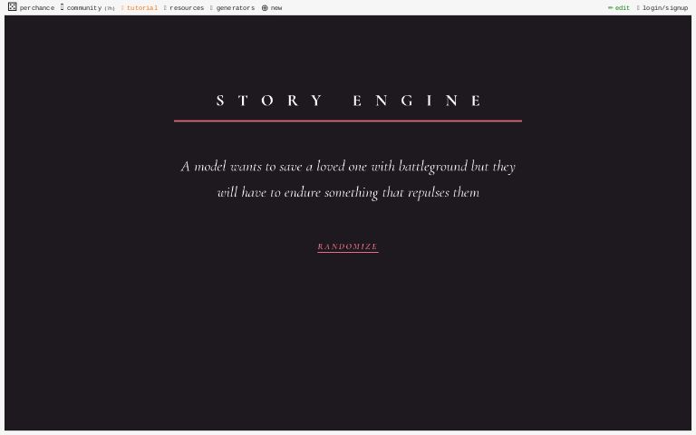Story Engine ― Perchance Generator