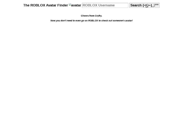 The ROBLOX Avatar Finder ― Perchance Generator