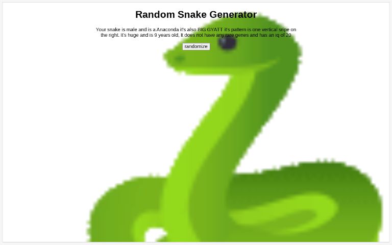 Random Snake Generator