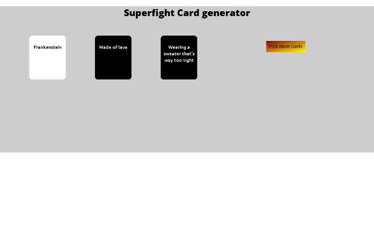 Superfight Card generator