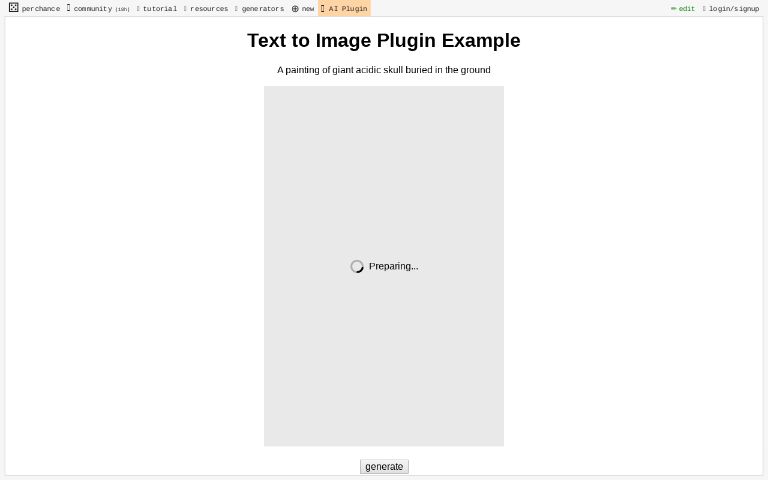 Text to Image Plugin Example