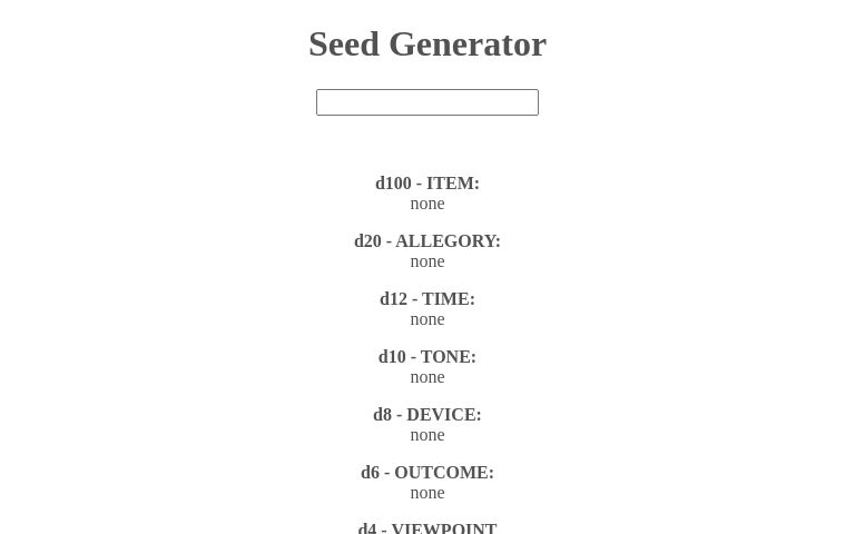 Seed Generator