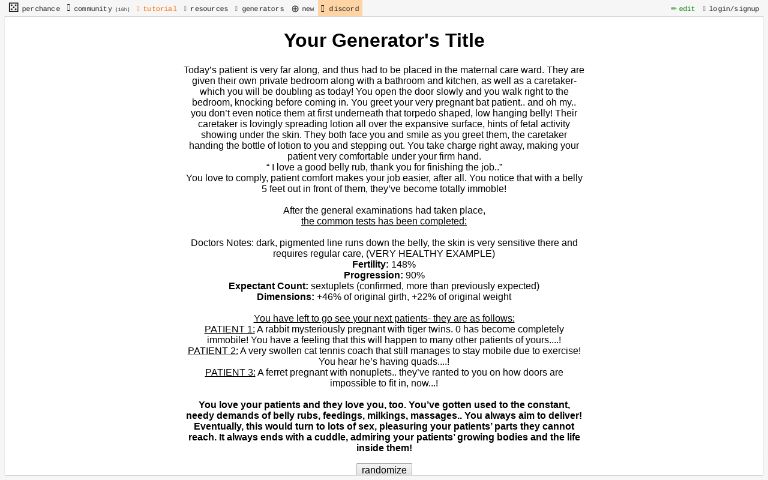 Minimal ― Perchance Generator