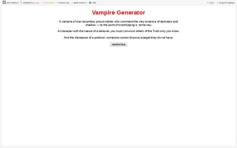 Vampire Generator