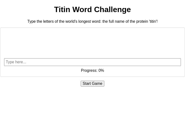 Titin Word Challenge ― Perchance Generator