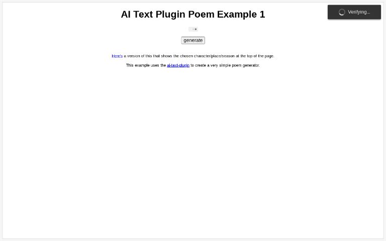 AI Text Plugin Poem Example 1