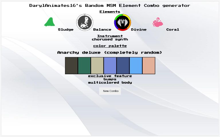 Element Combo Generator
