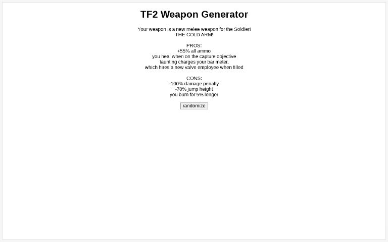 TF2 Weapon Generator