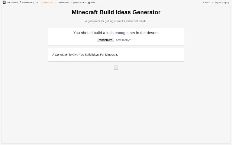 Minecraft Build Ideas Generator