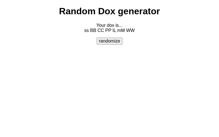 Random Dox generator