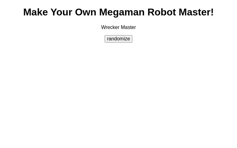 Make Your Own Megaman Robot Master! ― Perchance Generator