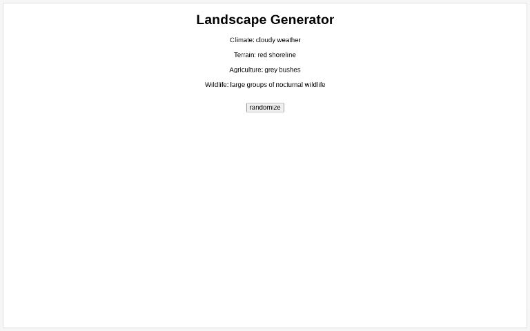 Landscape Generator