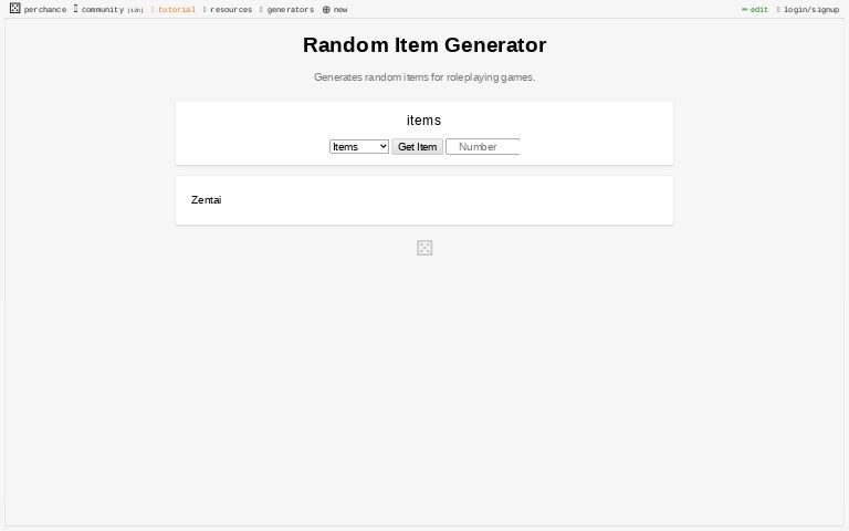 Random Item Generator