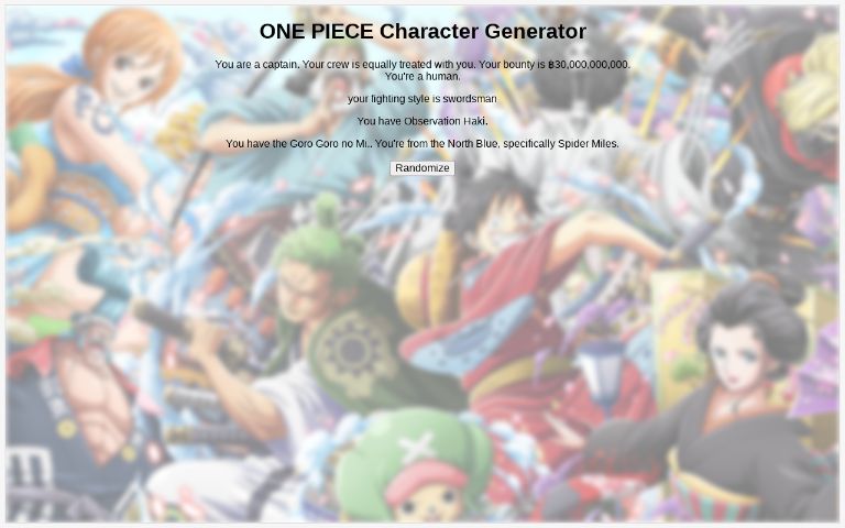 ONE PIECE Character Generator