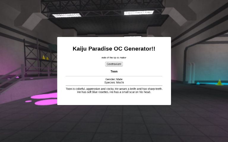 Kaiju Paradise OC Generator!!
