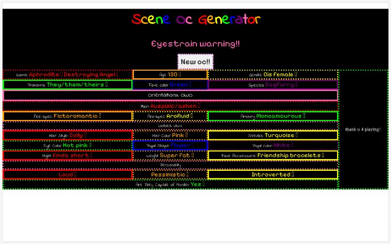 Scene Oc Generator