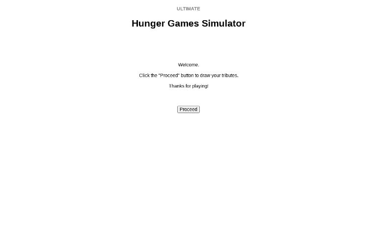 Hunger Games Simulator ― Perchance Generator