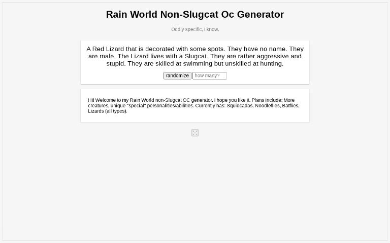 Rain World Non-Slugcat Oc Generator